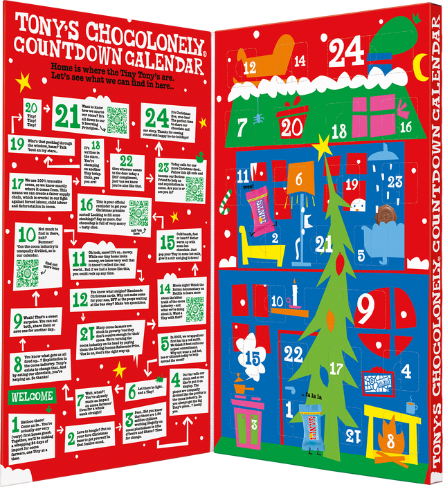 Tony's Large Christmas Chocolate Advent Calendar - Fairtrade – Tony’s ...